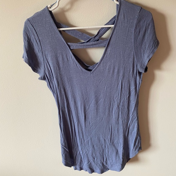 love J | Tops | Criss Cross Periwinkle Top | Poshmark
